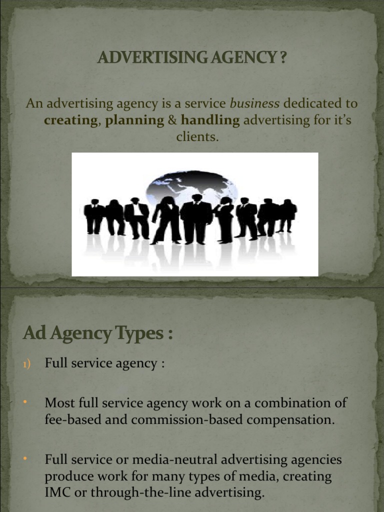 Types of Advertising Agencies Explained | PDF