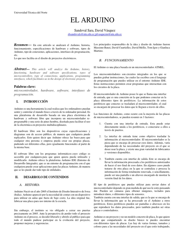 Introducción a Arduino y sus Aplicaciones | PDF | Arduino | Microcontrolador