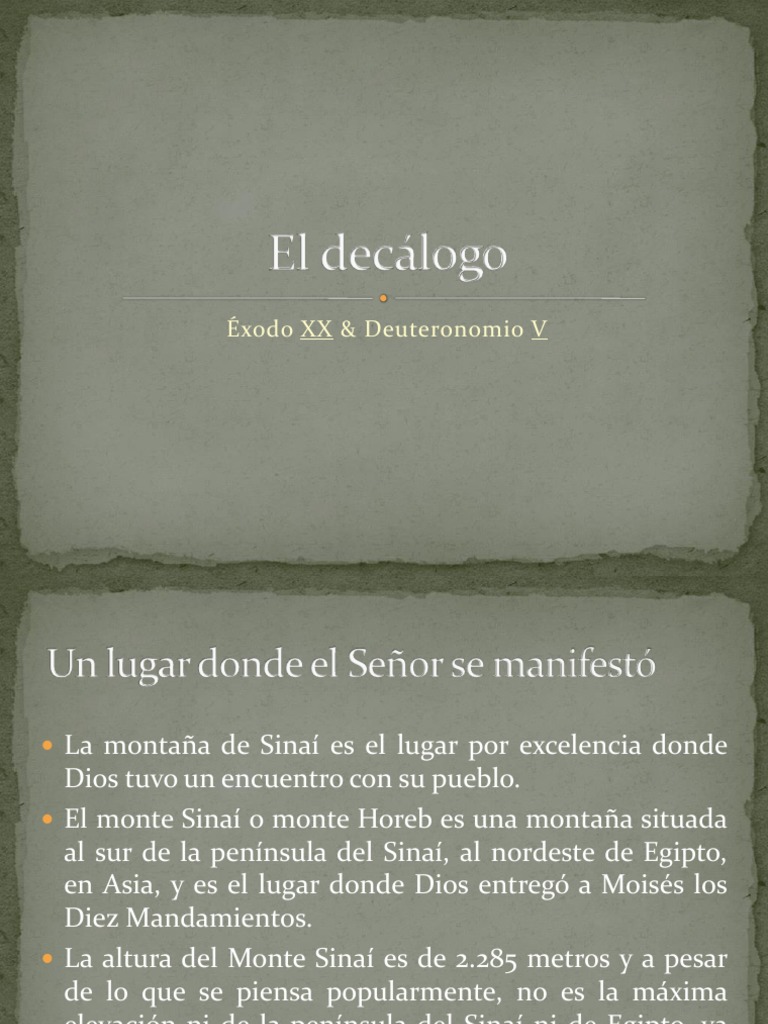 El Decálogo | PDF | Diez Mandamientos | Creencia religiosa y doctrina