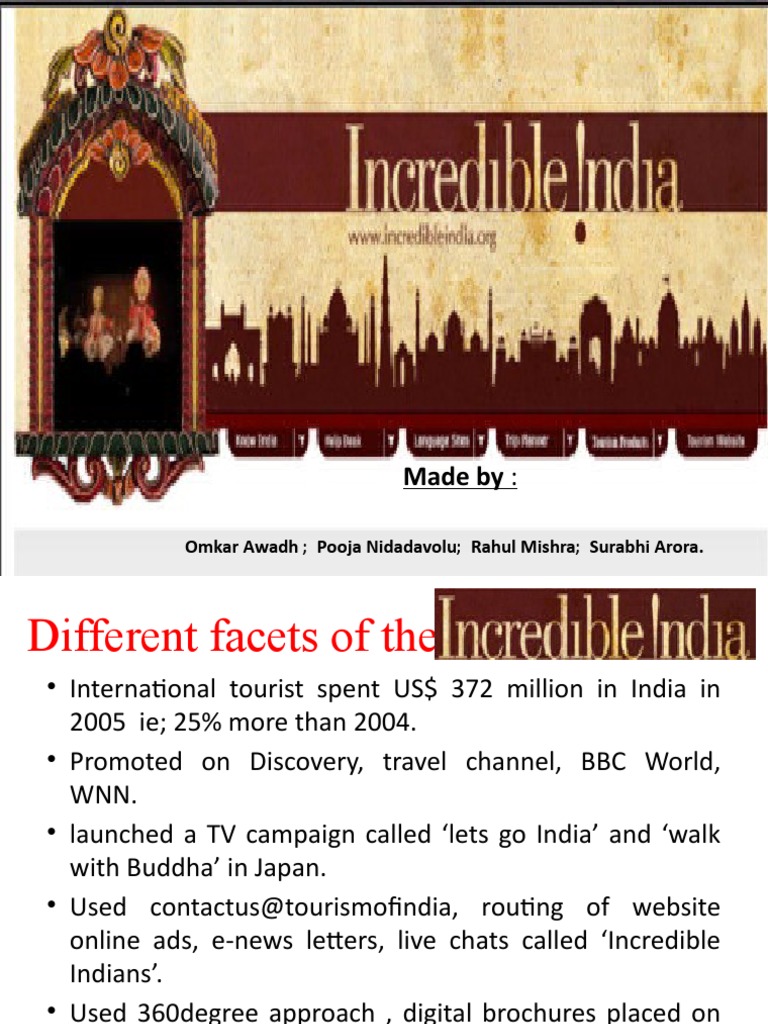 Incredible India - Advertisement and Promotion | PDF
