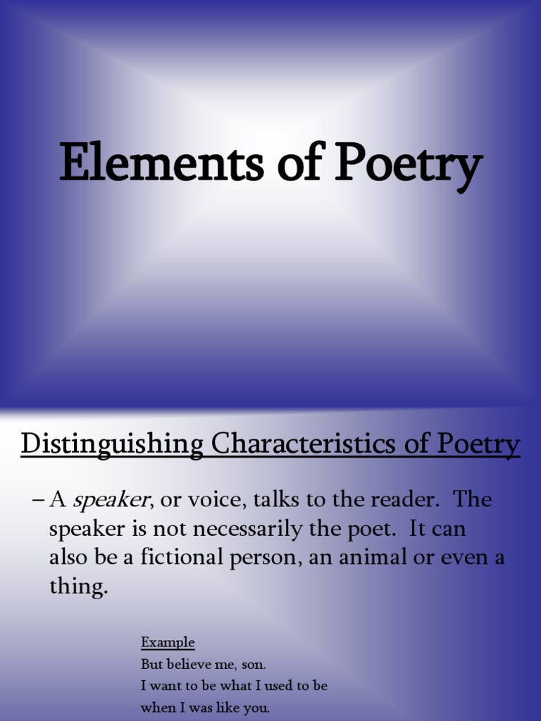 Elements of Poetry | PDF | Sonnets | Poetry