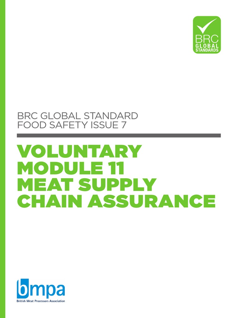 BRC Global Standard For Food Safety Issue 7 Voluntary Module 11 Meat ...