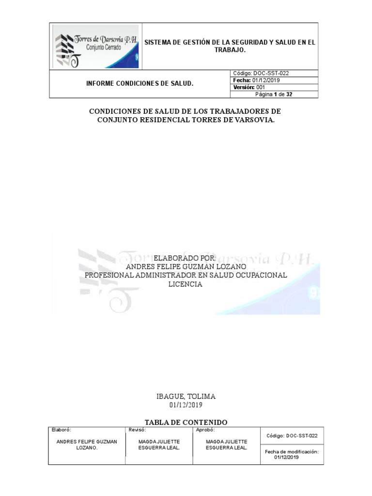 Informe de Condiciones de Salud | PDF | Hipertensión | Obesidad