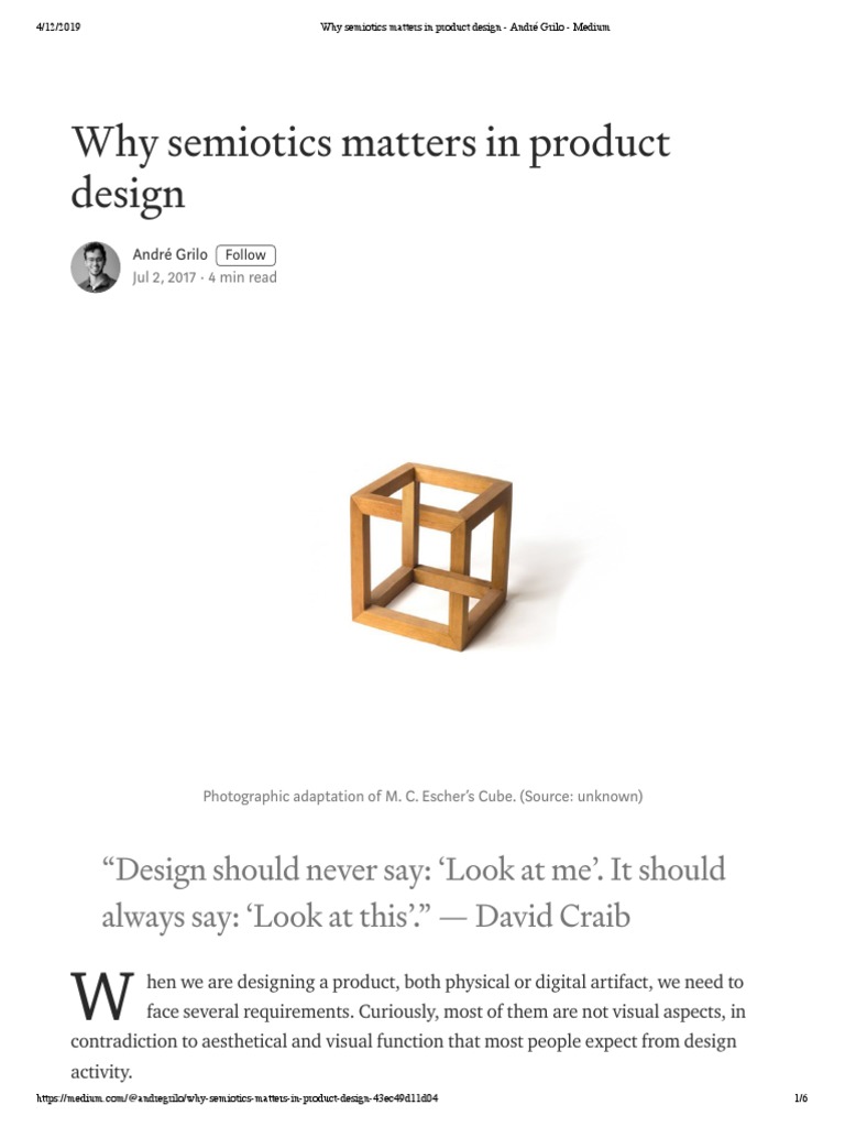 Why Semiotics Matters in Product Design - André Grilo - Medium | PDF ...