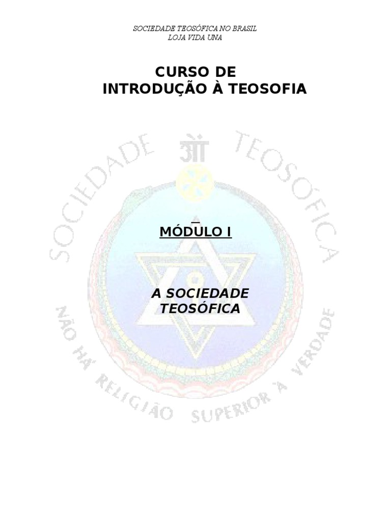 A Sociedade Teosófica - Apostila II | PDF | Religião e crença | Science