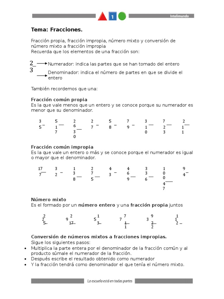 FRACCIONES | Fracción (Matemáticas) | División (Matemáticas)