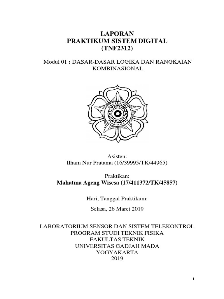 Laporan Praktikum Sistem Digital - 01 | PDF
