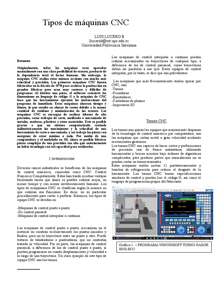 Maquinas CNC | PDF | Control numerico | Mecanizado