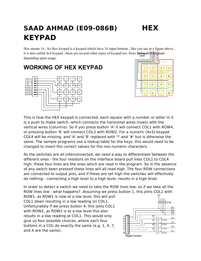 Hex Keypad Fifna | PDF | Switch | Areas Of Computer Science