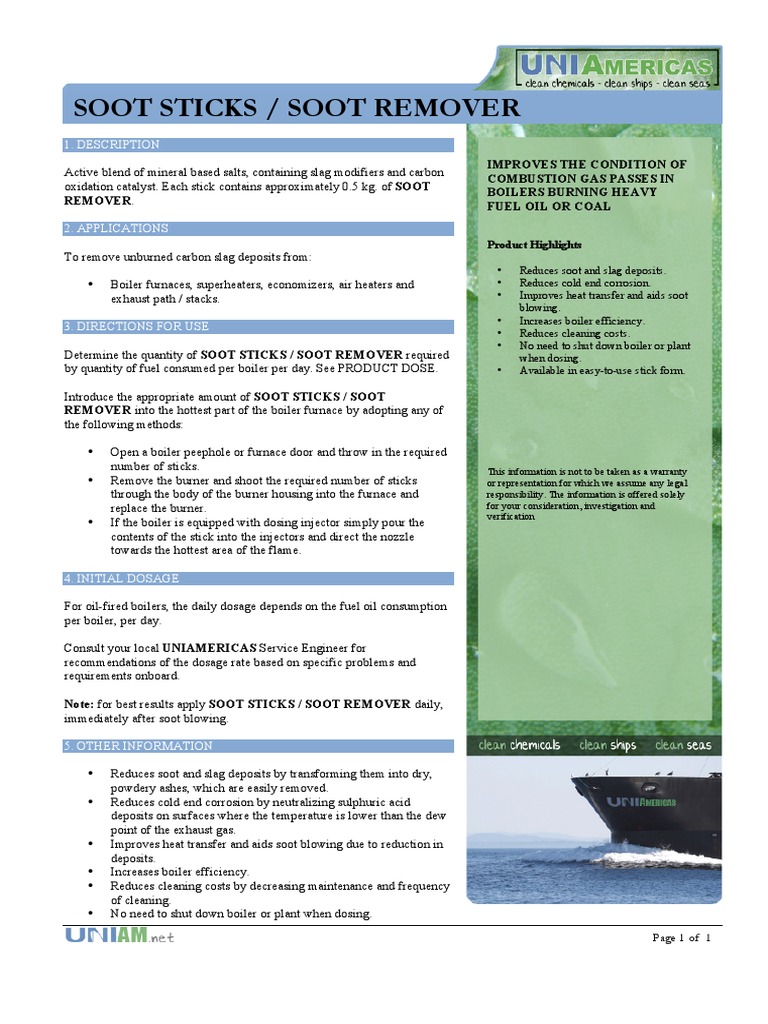 Removes Soot & Slag Deposits in Boilers | PDF | Boiler | Furnace