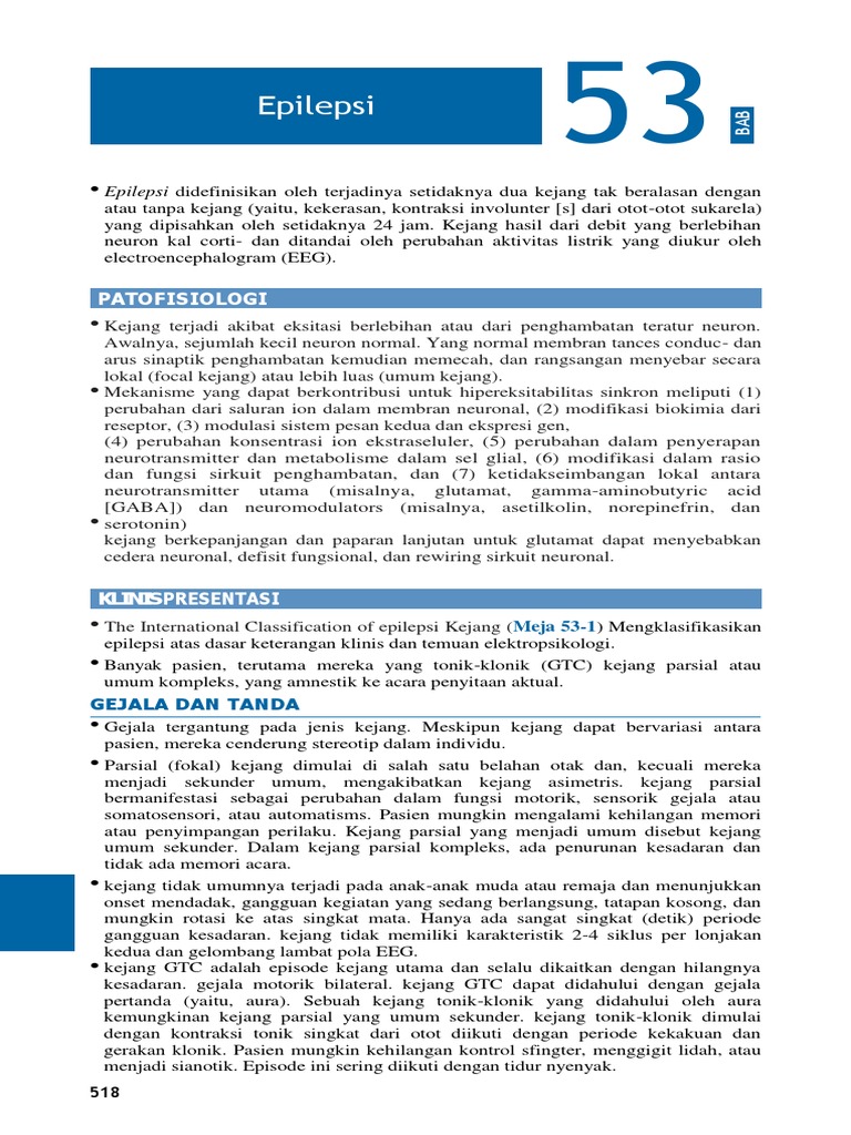 Dipiro Bab - Epilepsi | PDF | Kesehatan Holistik