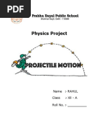 Project On Projectile Motion | PDF | Motion (Physics) | Quantity