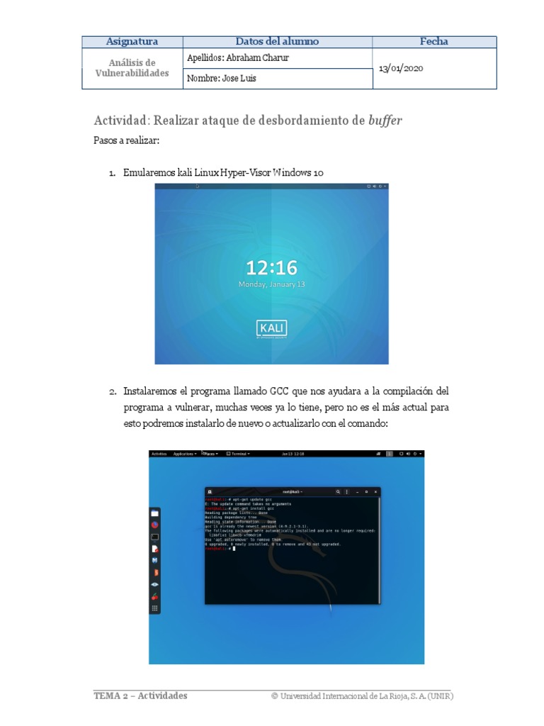 Desbordamiento de Buffer PDF | PDF | Programa de computadora | Programación