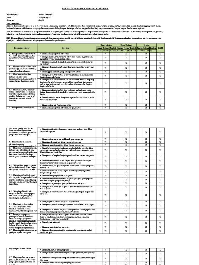 Format KKM Excel | PDF