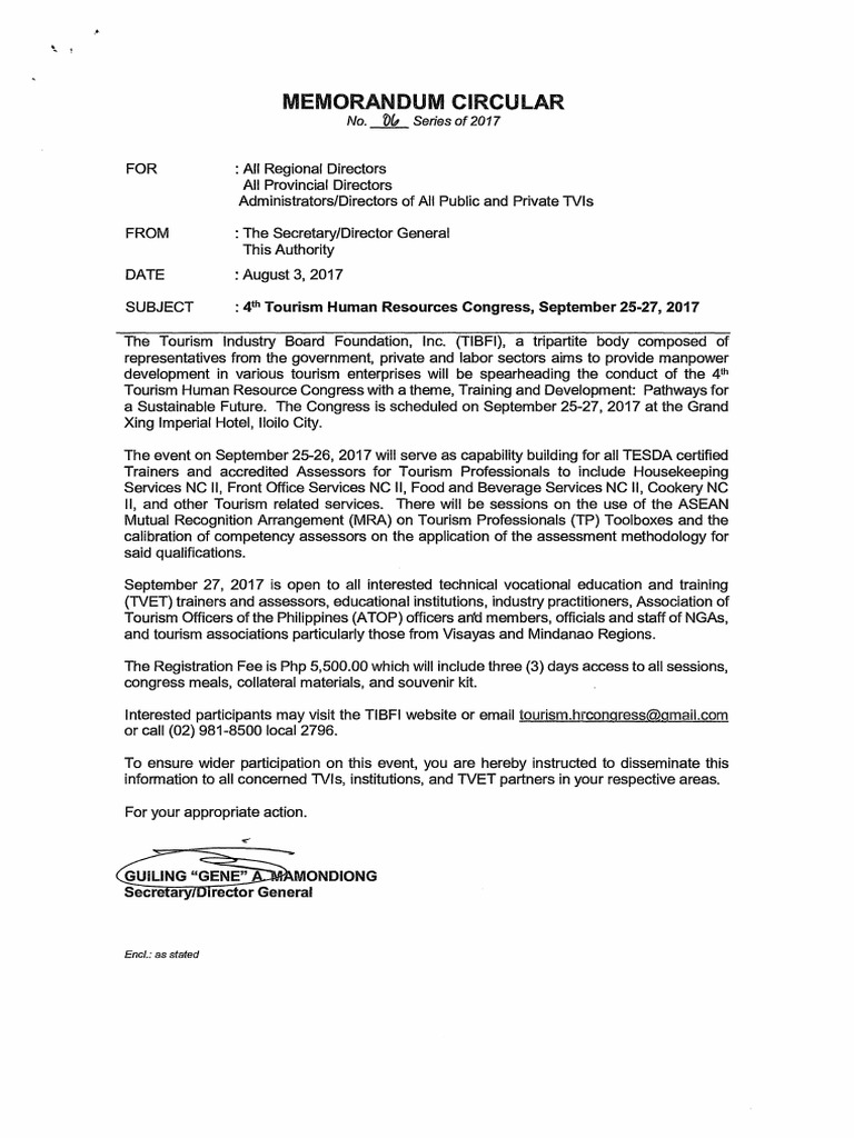 Memorandum Circular 006-2017 | PDF | Association Of Southeast Asian ...