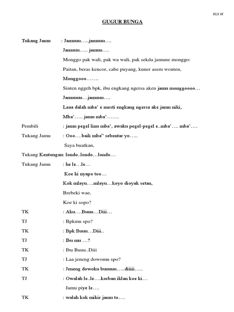 Drama Gugur Bunga | PDF