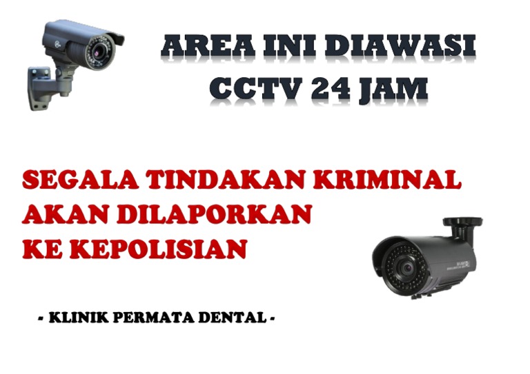 Area Ini Diawasi CCTV 24 Jam | PDF