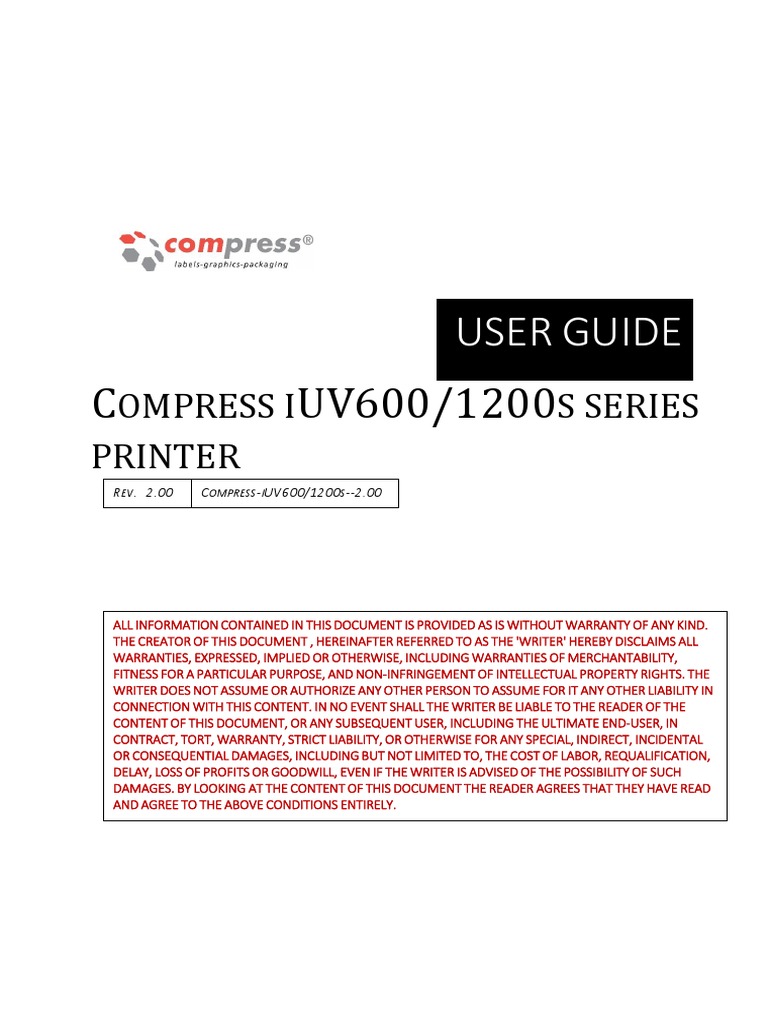 iUV Manual Rev 2 | PDF | Printer (Computing) | Ac Power Plugs And Sockets