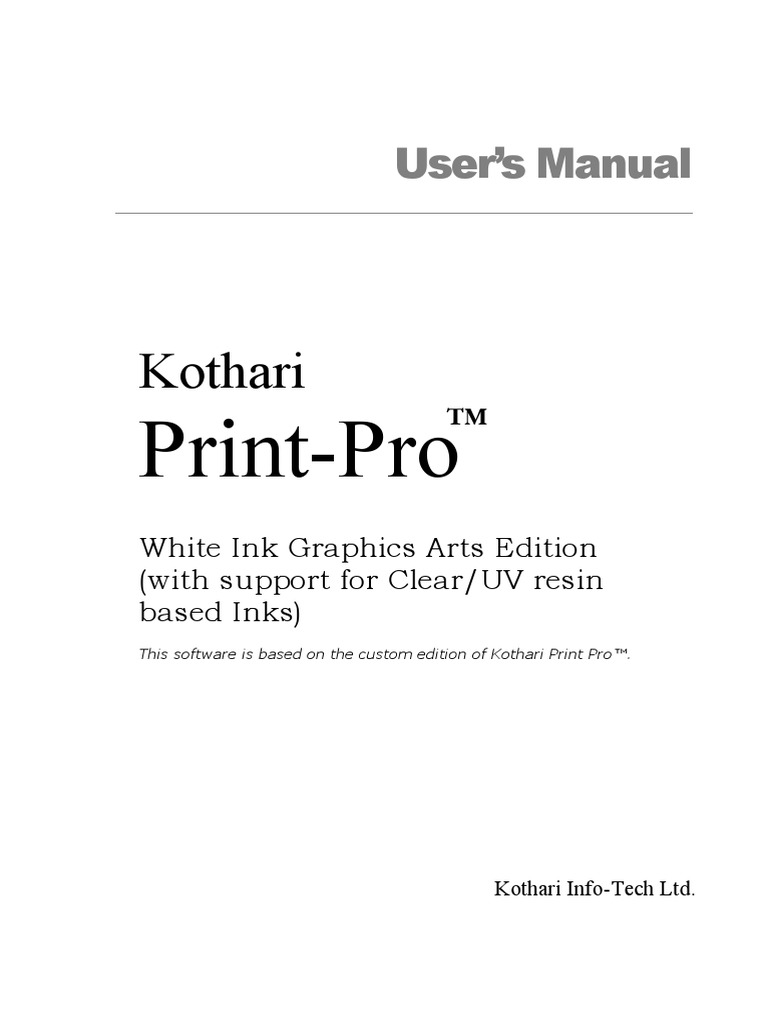 Print Pro Manual PDF | Download Free PDF | Page Layout | Menu (Computing)