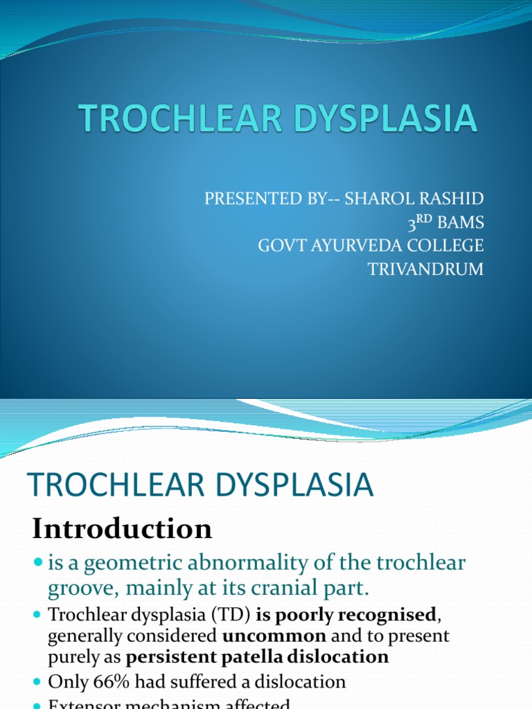 Understanding Trochlear Dysplasia Types | PDF | Knee | Joints