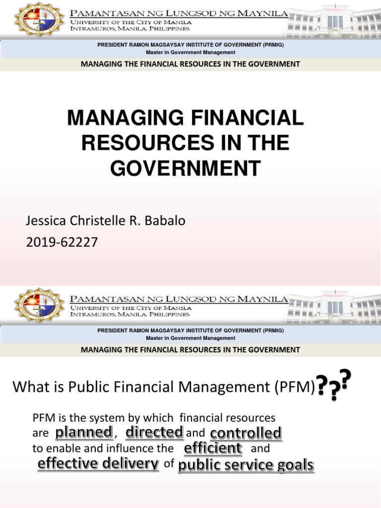 Managing Financial Resources in The Govt | PDF | Corruption | Budget