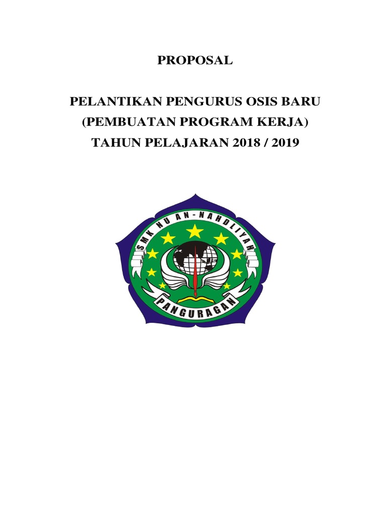 PROPOSAL Pelantikan Pengurus Osis Baru 2018 | PDF
