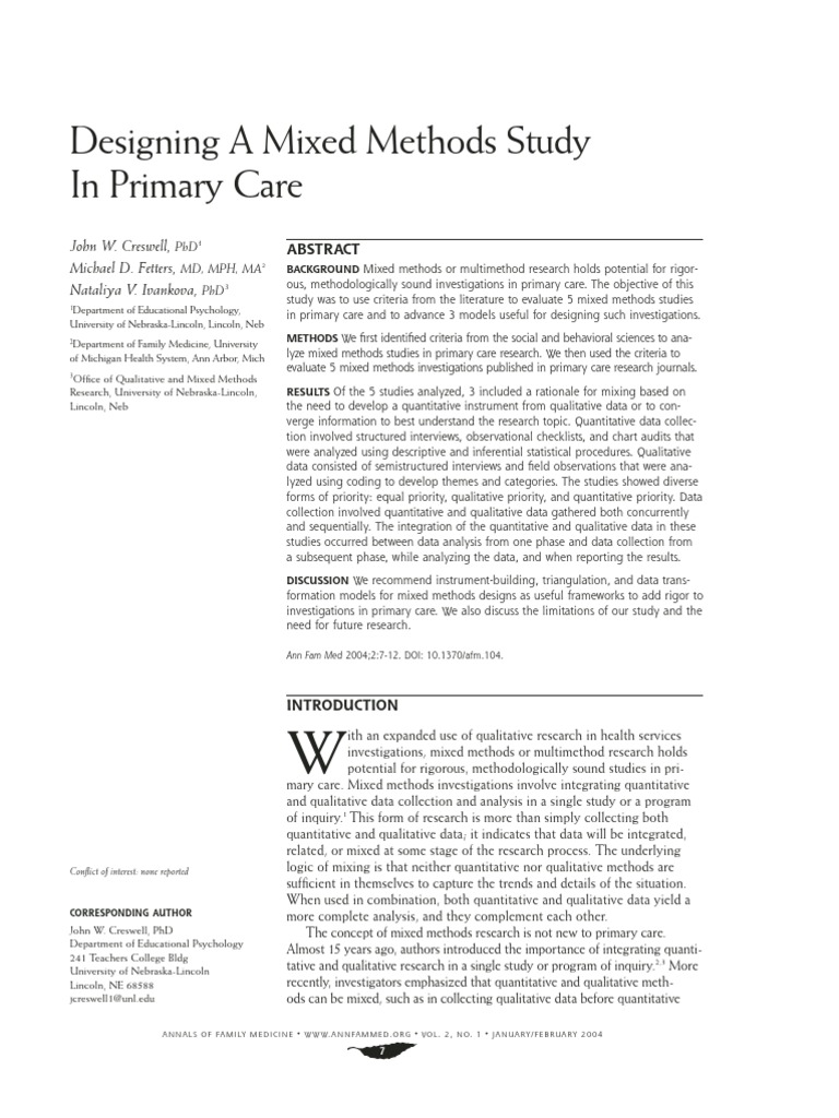 Creswell | PDF | Qualitative Research | Quantitative Research