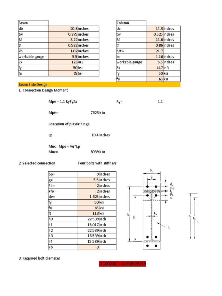 AISC Connection Design With Stiffner | PDF | Classical Mechanics ...
