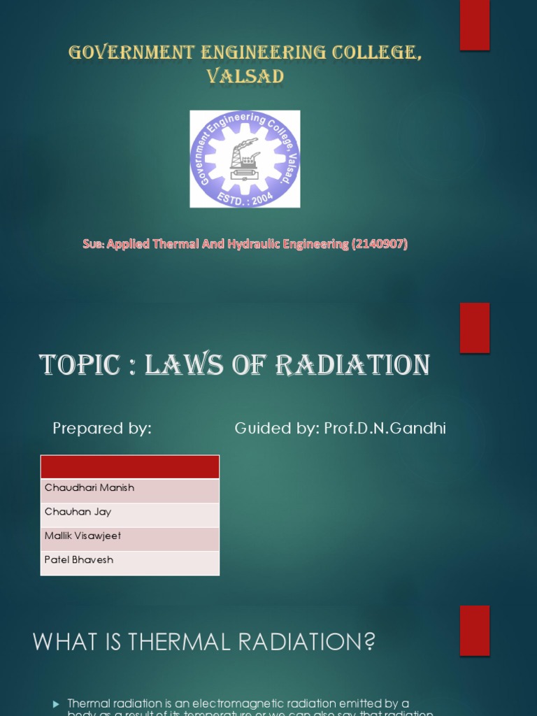 Laws of Radiation Explained | PDF | Electromagnetic Radiation | Infrared