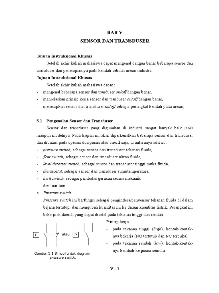 BAB V Sensor Dan Transduser | PDF
