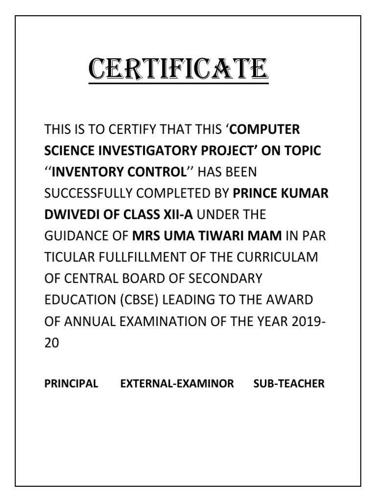 CS Investigatory Project | PDF | Python (Programming Language) | Source Code