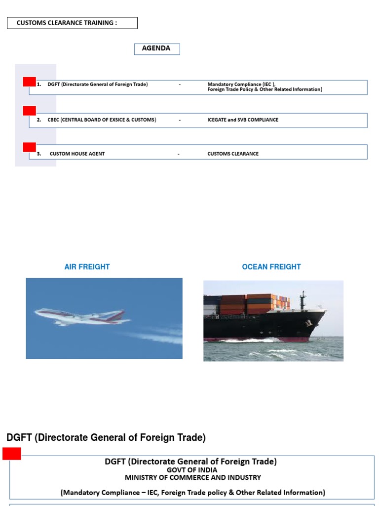 Customs Clearance Training - (Export Import) 1 | PDF | Electronic Data ...