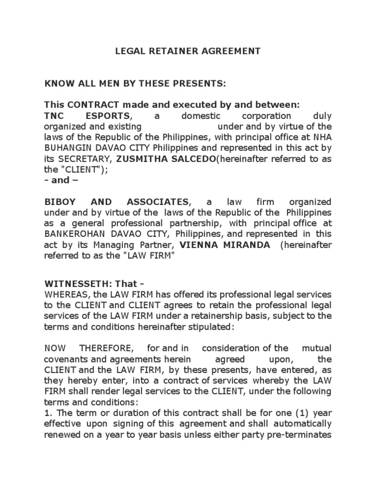 A5 Legal Retainer Agreement | PDF | Attorney's Fee | Foreclosure