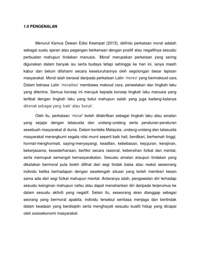 Esei Pendidikan Moral | PDF