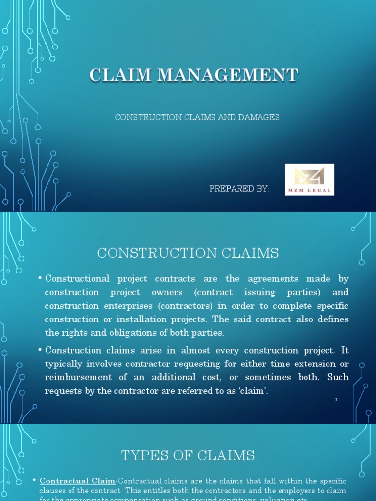 Claim Management | PDF | Damages | Breach Of Contract