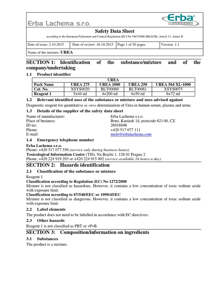 MSDS Urea | PDF | Dangerous Goods | Toxicity