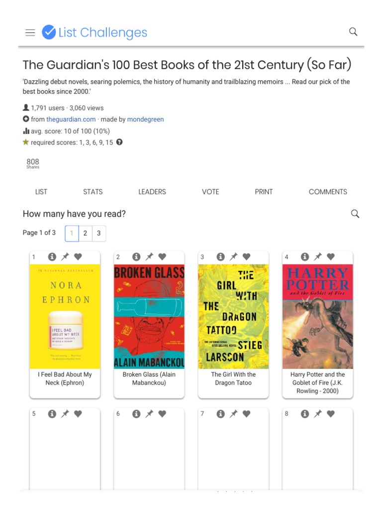 The Guardian's 100 Best Books of The 21st Century (So Far) | PDF | Books
