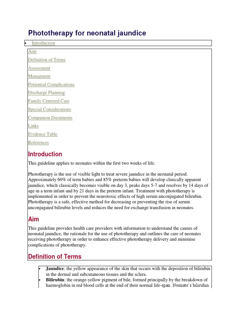 Phototherapy | PDF | Health Sciences | Medical Specialties