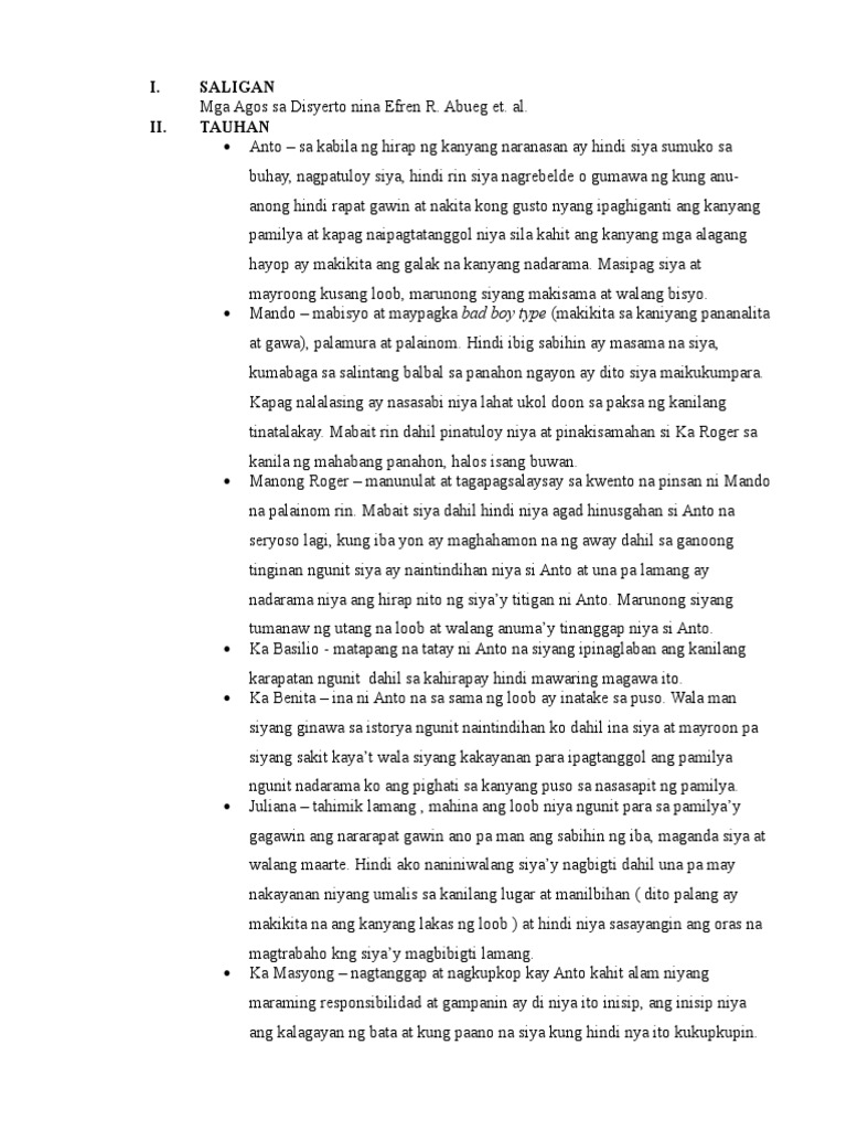 Si Anto Ni Rogelio L. Ordonez | PDF
