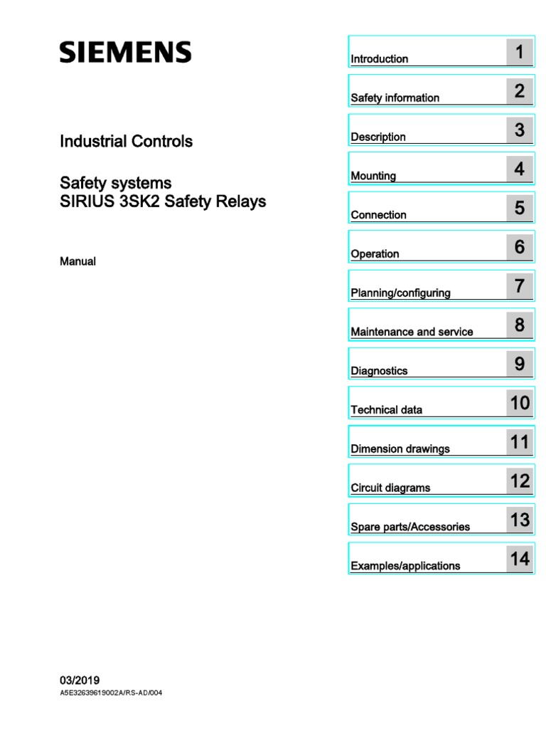 Manual Safety Relays 3SK2 en-US PDF | PDF | Electrical Connector | Relay