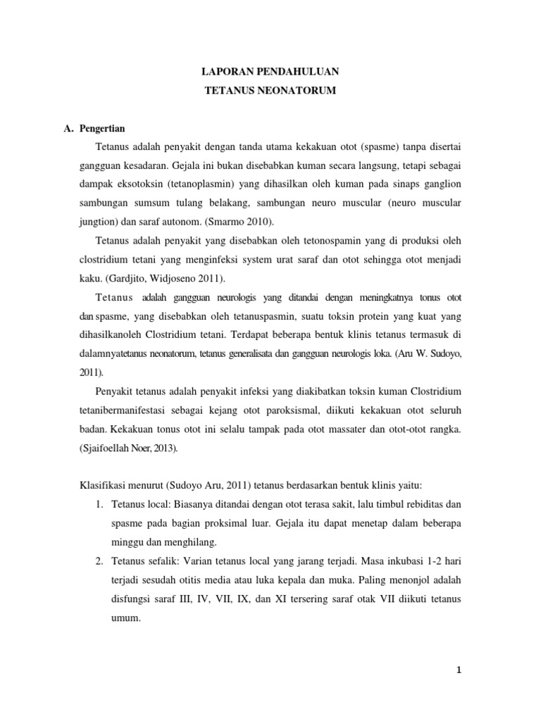 3 LP Tetanus Neonatorum | PDF