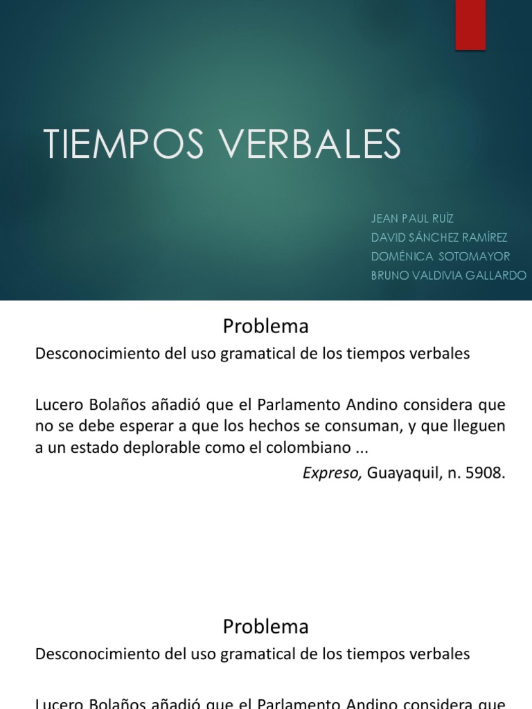 Tiempos Verbales-1 | PDF | Verbo | Gramática