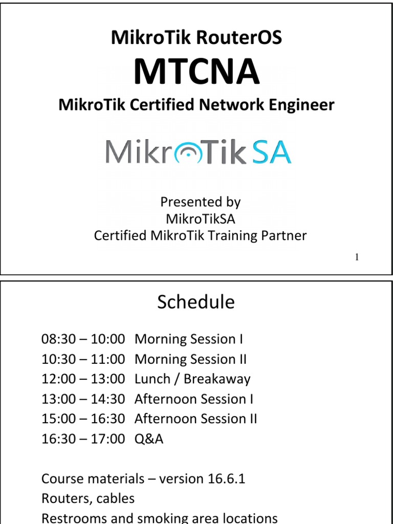 MikroTik RouterOS MTCNA MikroTik Certifi PDF | PDF | Wireless Lan ...