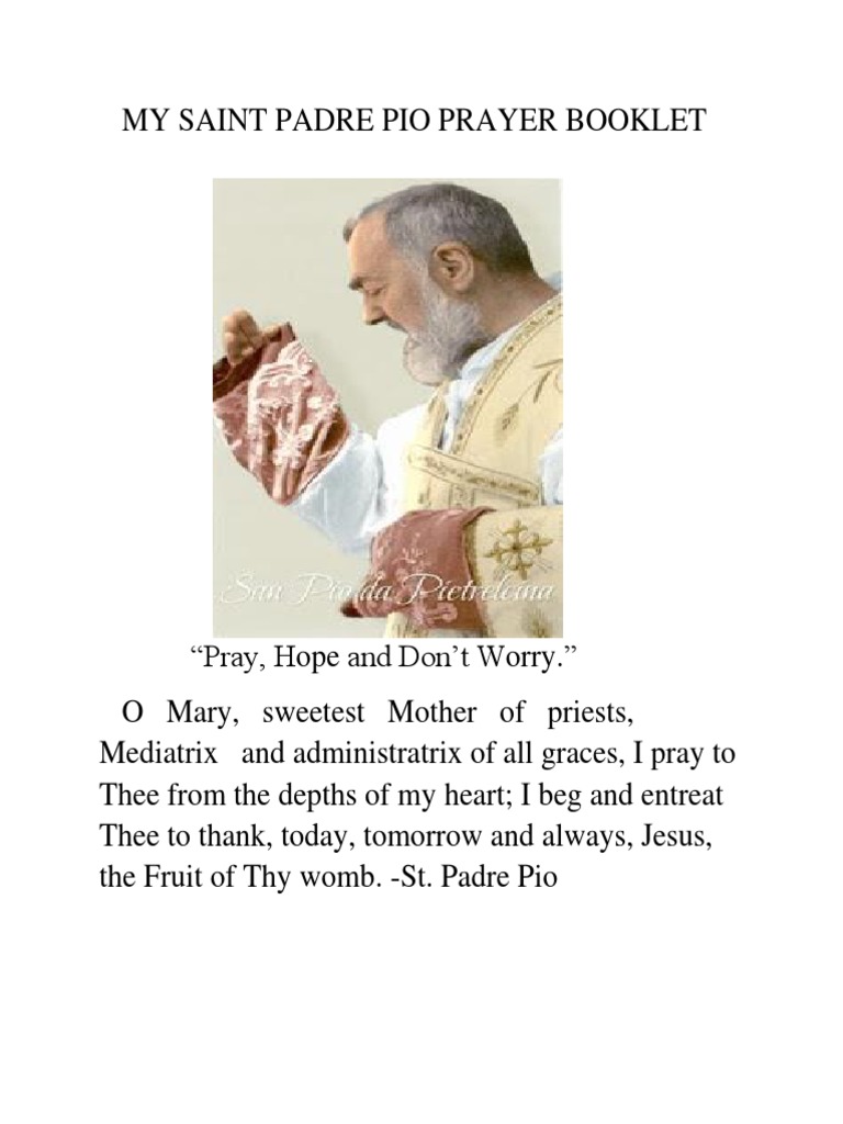 My Saint Padre Pio Prayer Booklet | PDF | Grace In Christianity | Prayer