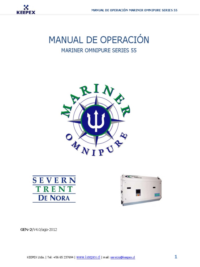 Manual de Operación Mariner Omnipure Gen-2 V4 Ago-2012 | PDF | Ciencias ...