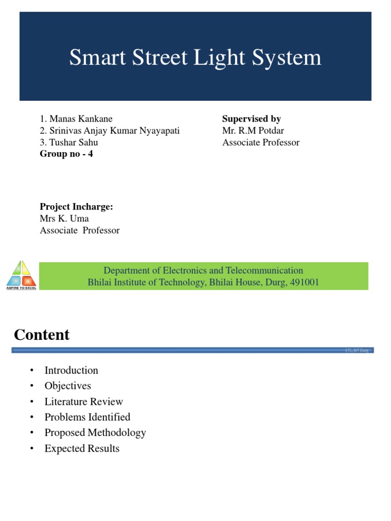 Smart Street Light System | PDF | Street Light | Light