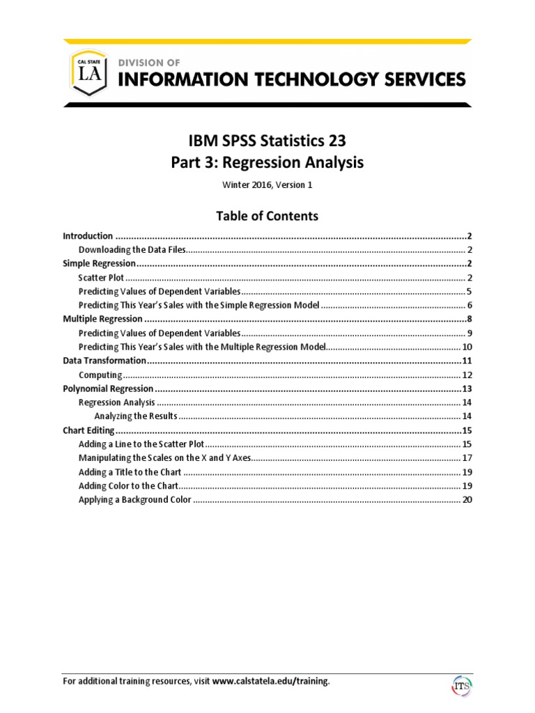 Spss 23 P 3 | PDF | Regression Analysis | Scatter Plot