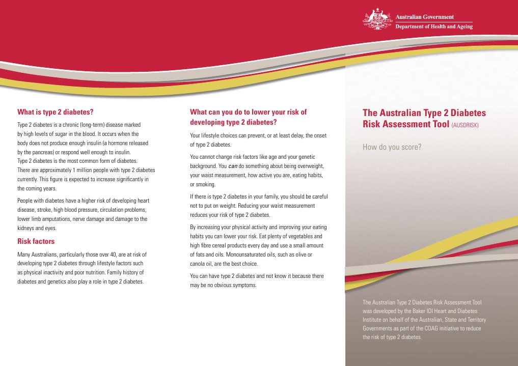 T2DM Risk Assessment Tool | PDF | Diabetes Mellitus Type 2 | Diabetes ...