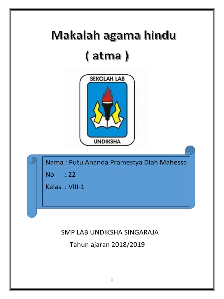 Makalah Agama Hindu Chaca | PDF | Pengembangan Diri | Agama & Spiritualitas