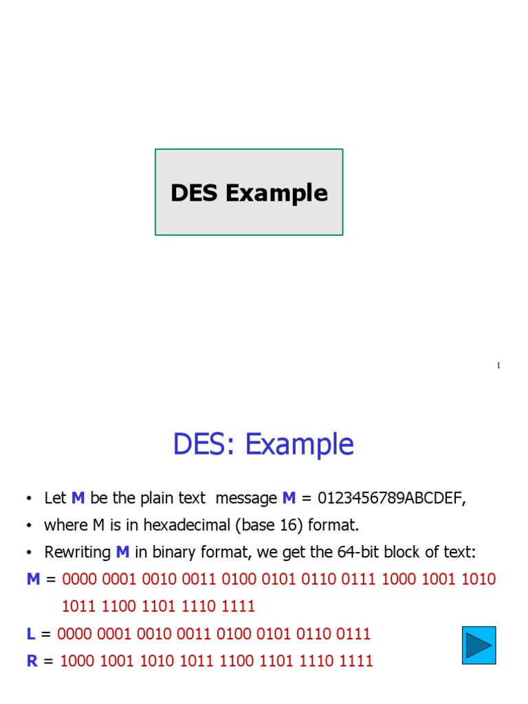 DES Example | PDF | Arithmetic | Areas Of Computer Science